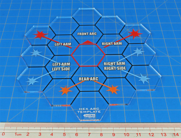 Premium Printed Mecha Hex Map Fire Arc Template – Aries Games & Miniatures